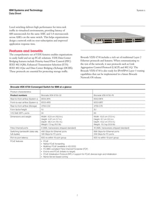 Brocade VDX 6730 Converged Switch for IBM | PDF