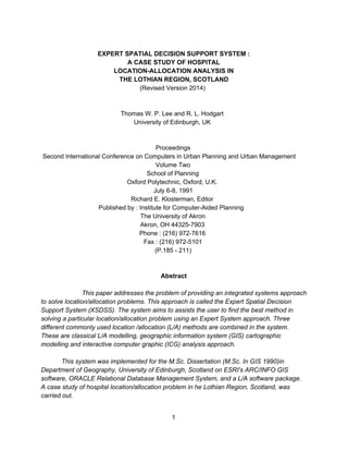 Location and Allocation | PDF