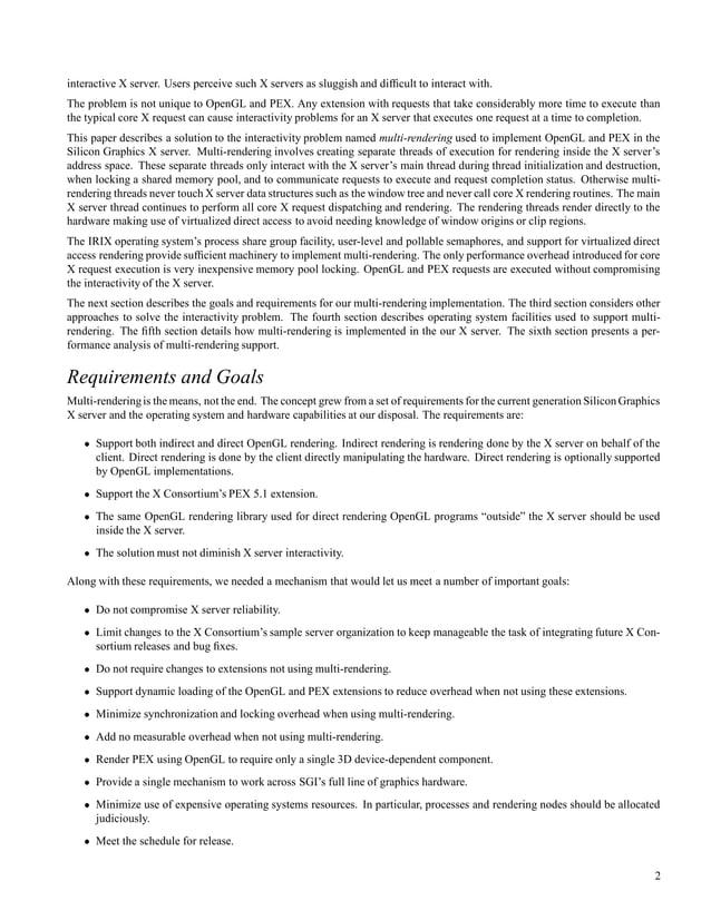 X Server Multi-rendering for OpenGL and PEX | PDF