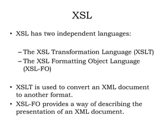 XSL - XML STYLE SHEET | PPT