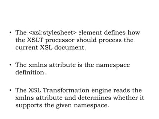 XSL - XML STYLE SHEET | PPT