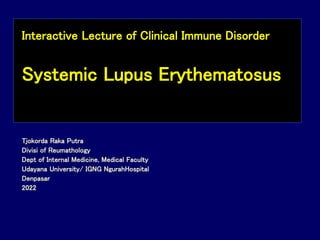 SYSTEMIC LUPUS ERITHEMATOSUS INTERACTIVE | PPT