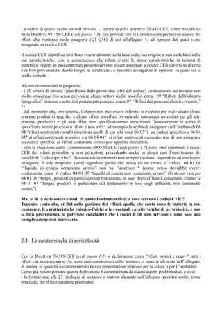 RIFIUTI E CODICE CER | DOCX