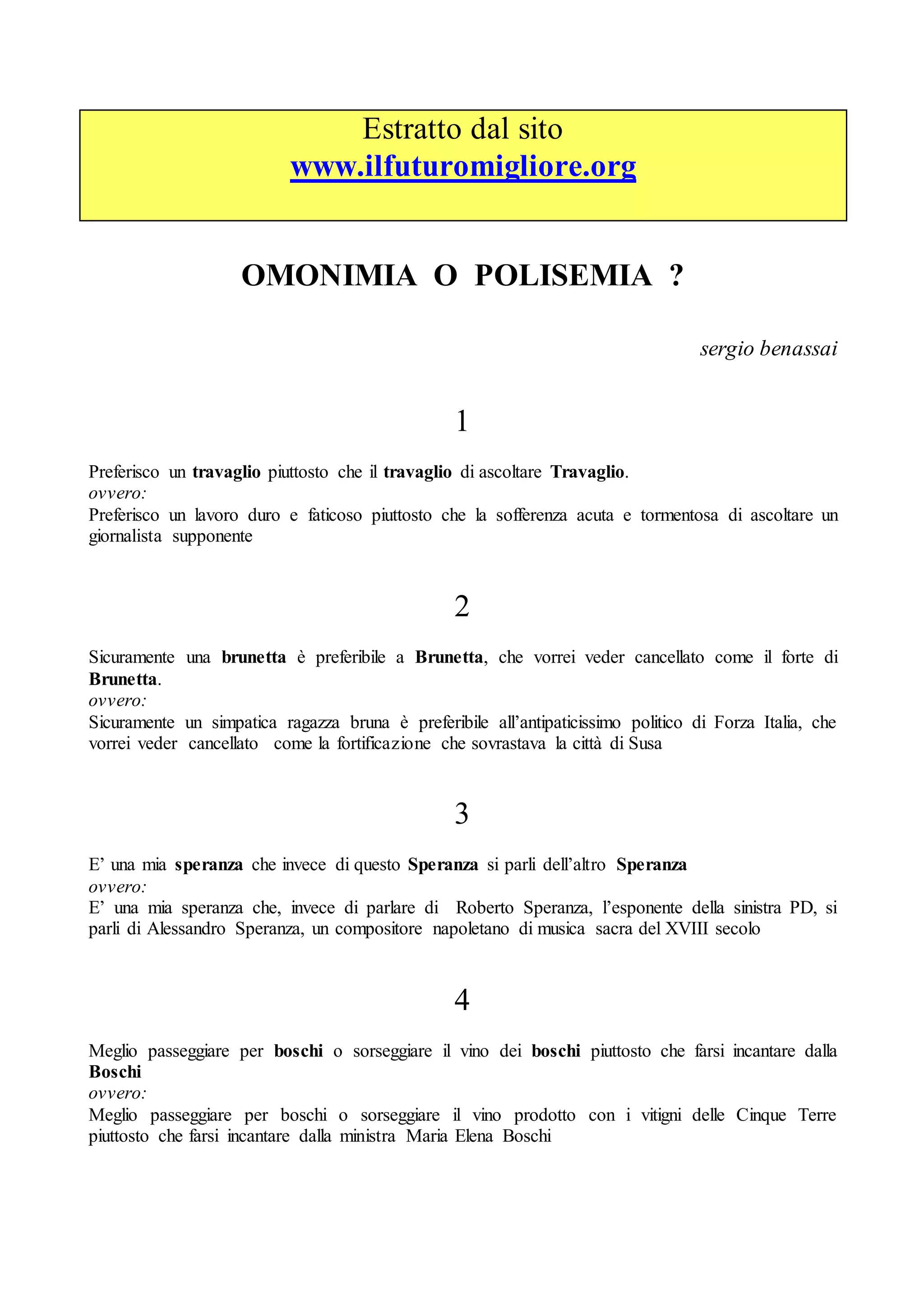 OMONIMIA O POLISEMIA ? | PDF