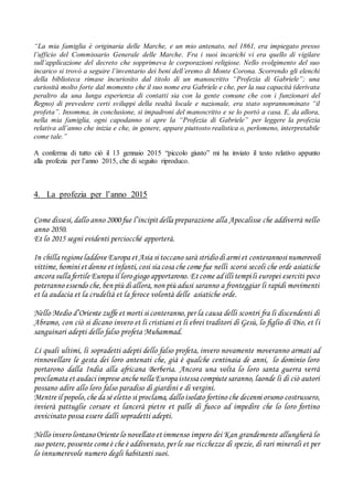 La profezia di Gabriele per il 2015 | DOCX