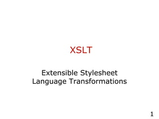 XSLT | PPT