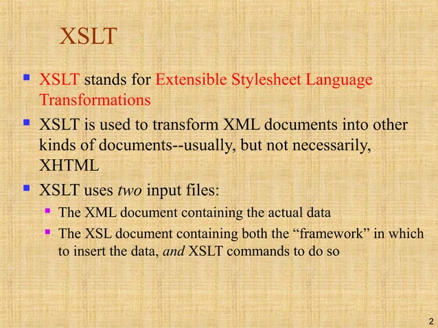 Xslt | PPT