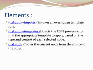 Xslt attributes | PPT