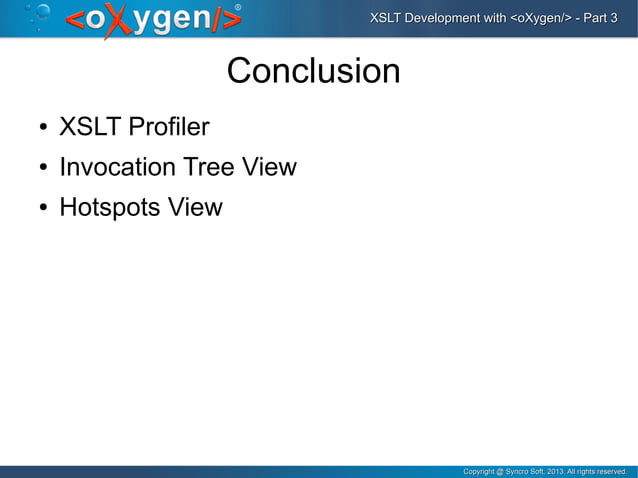Xslt Development With Oxygen Part 3 Debugging Profiling And Unit
