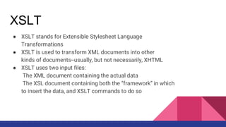 XSLT presentation | PPT