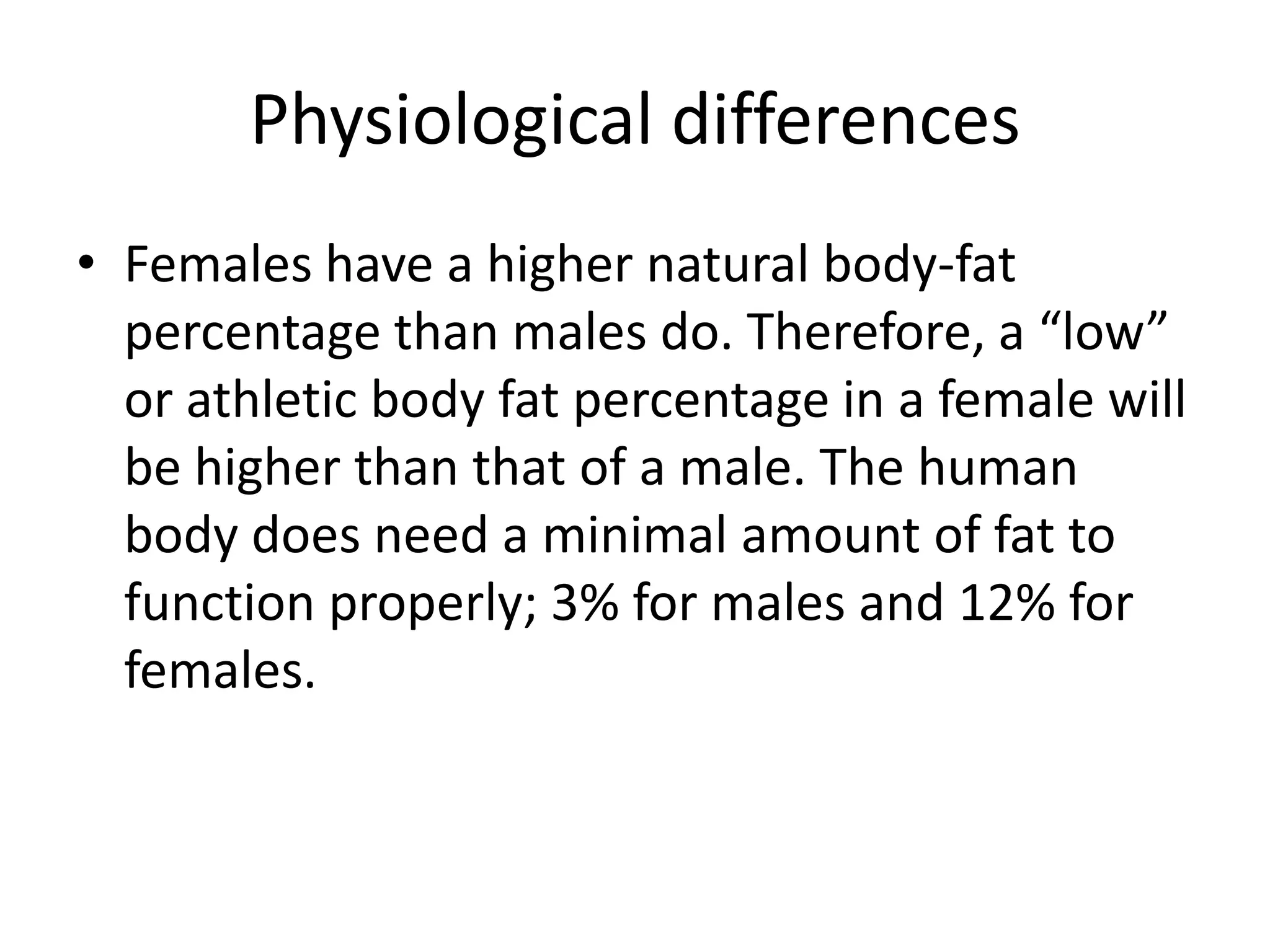 Male Female Body Comparison | PPTX
