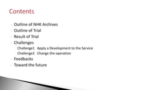 Expectiations and challenges for the Automatic Ecognition Technology. Kanako Takeguchi, NHK | PPTX