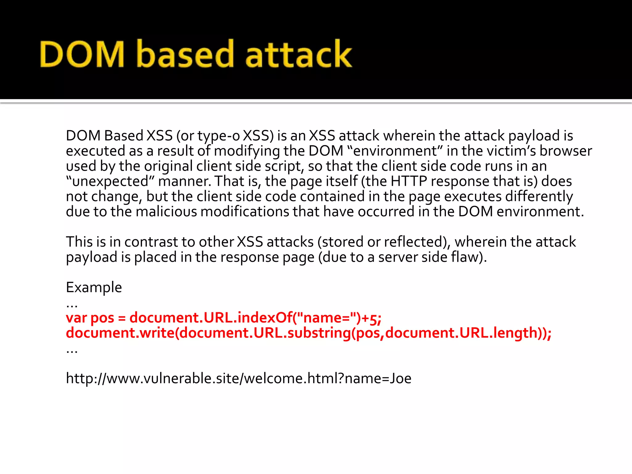 Cross Site Scripting Xss Pptx Web Development Internet