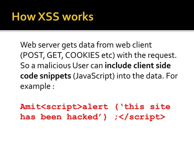 Cross Site Scripting ( XSS) | PPTX | Web Development | Internet