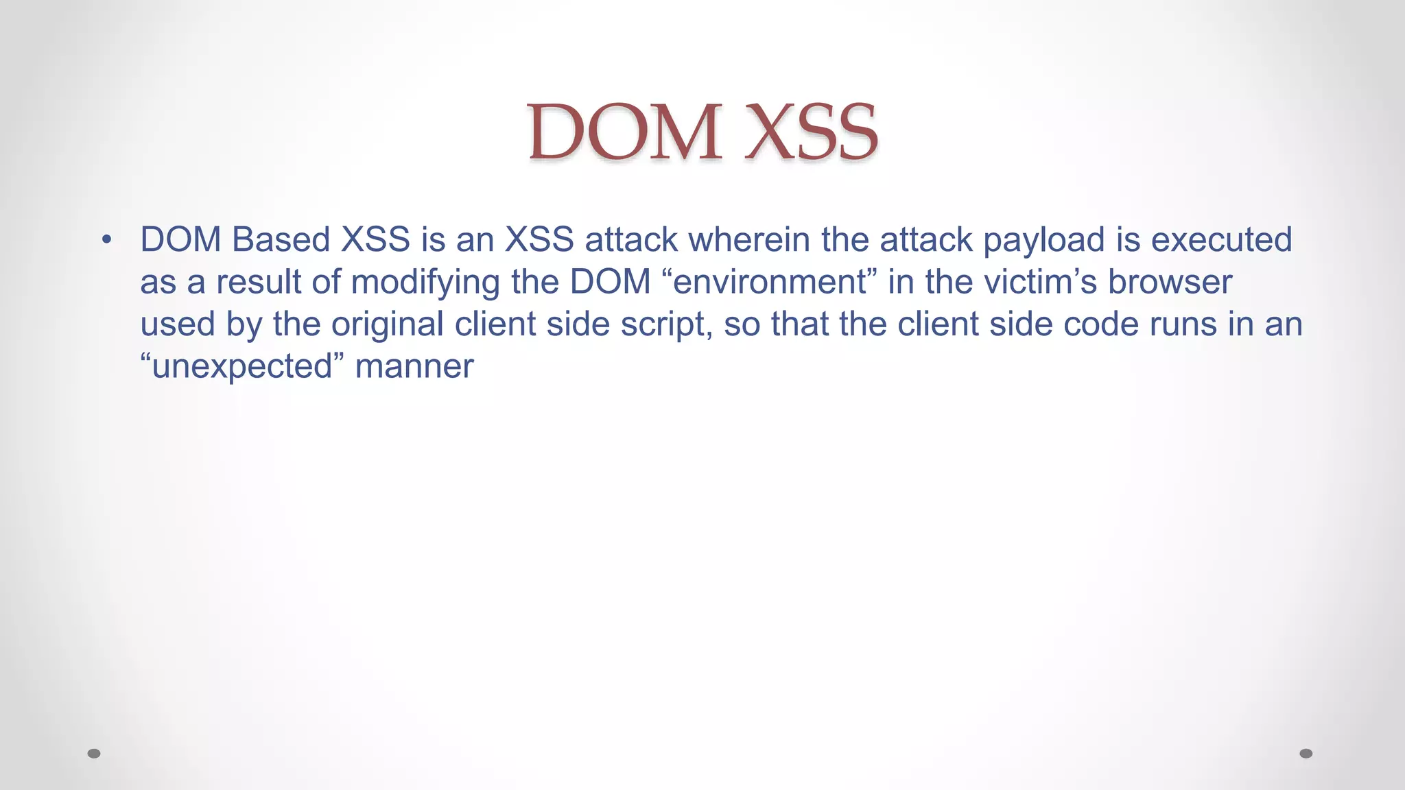 Identifying XSS Vulnerabilities | PPTX