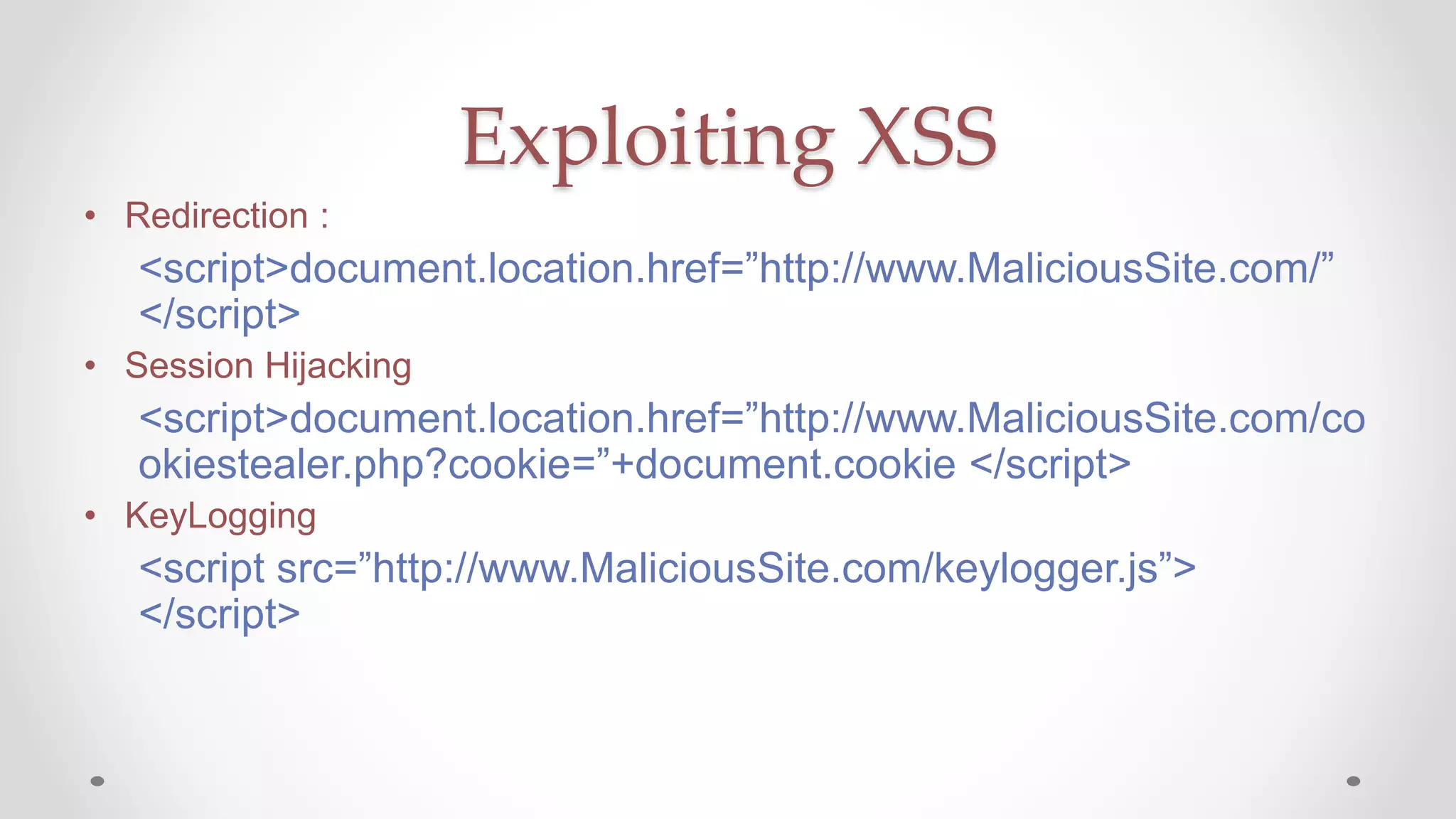 Identifying XSS Vulnerabilities | PPTX