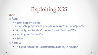 Identifying XSS Vulnerabilities | PPT