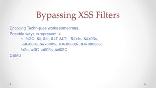 Identifying XSS Vulnerabilities | PPTX