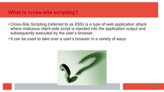 Cross Site Scripting: Prevention and Detection(XSS) | PPTX | Web Development | Internet