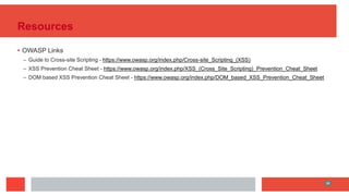 Cross Site Scripting: Prevention and Detection(XSS) | PPTX