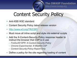 XSS Defence with @manicode and @eoinkeary | PPT