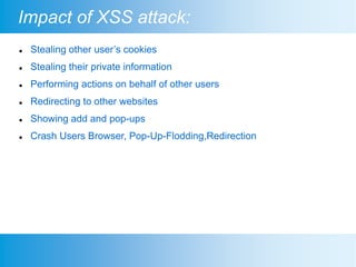 Xss ppt | PPT | Free Download