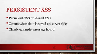 XSS (Cross Site Scripting) | PPTX