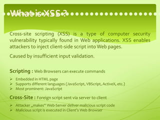 Xss (cross site scripting) | PPT