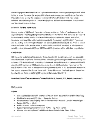 Xss frame work | PDF