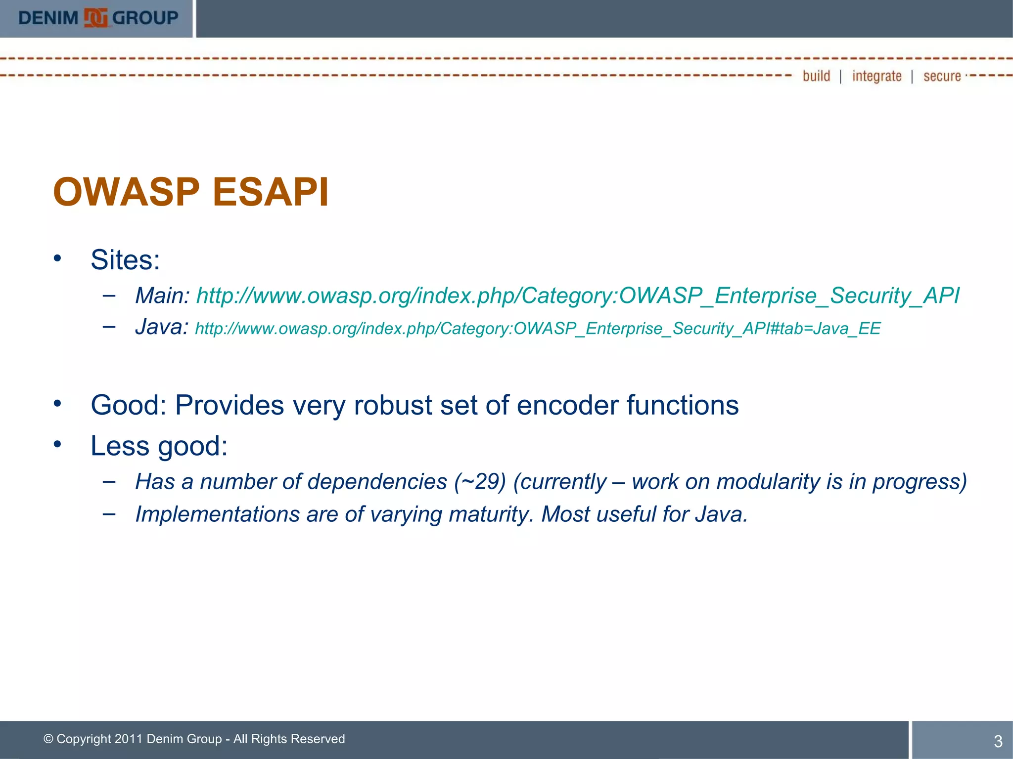 OWASP ESAPI and Microsoft Web Libraries in Cross-Site Scripting | PPT