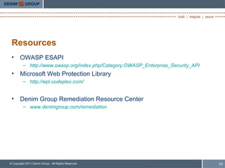 OWASP ESAPI and Microsoft Web Libraries in Cross-Site Scripting | PPT