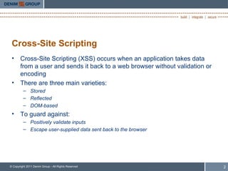 OWASP ESAPI and Microsoft Web Libraries in Cross-Site Scripting | PPT