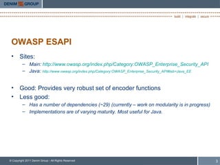OWASP ESAPI and Microsoft Web Libraries in Cross-Site Scripting | PPT