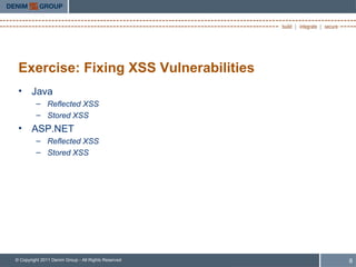 OWASP ESAPI and Microsoft Web Libraries in Cross-Site Scripting | PPT