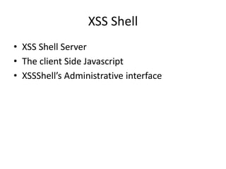 XSS Shell by Vandan Joshi | PPT