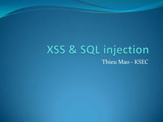 XSS & SQL injection | PPTX