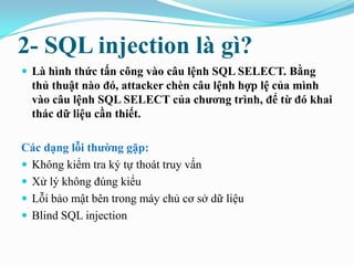 XSS & SQL injection | PPTX