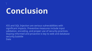 XSS & SQL InjectionXSS & SQL Injection.pptx