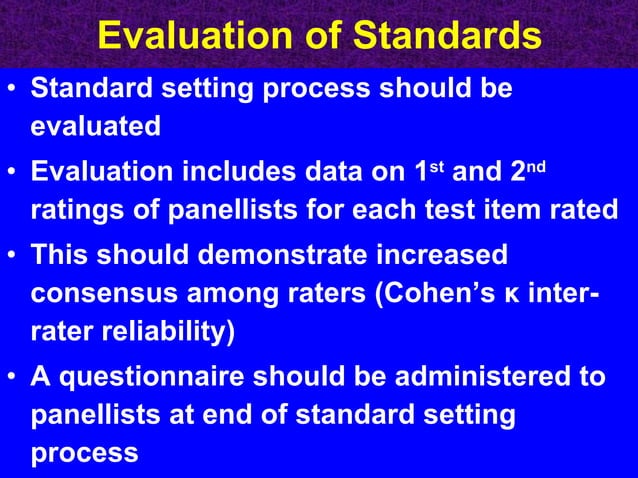 Standard Setting In Medical Exams | PPT | Educational Assessment ...