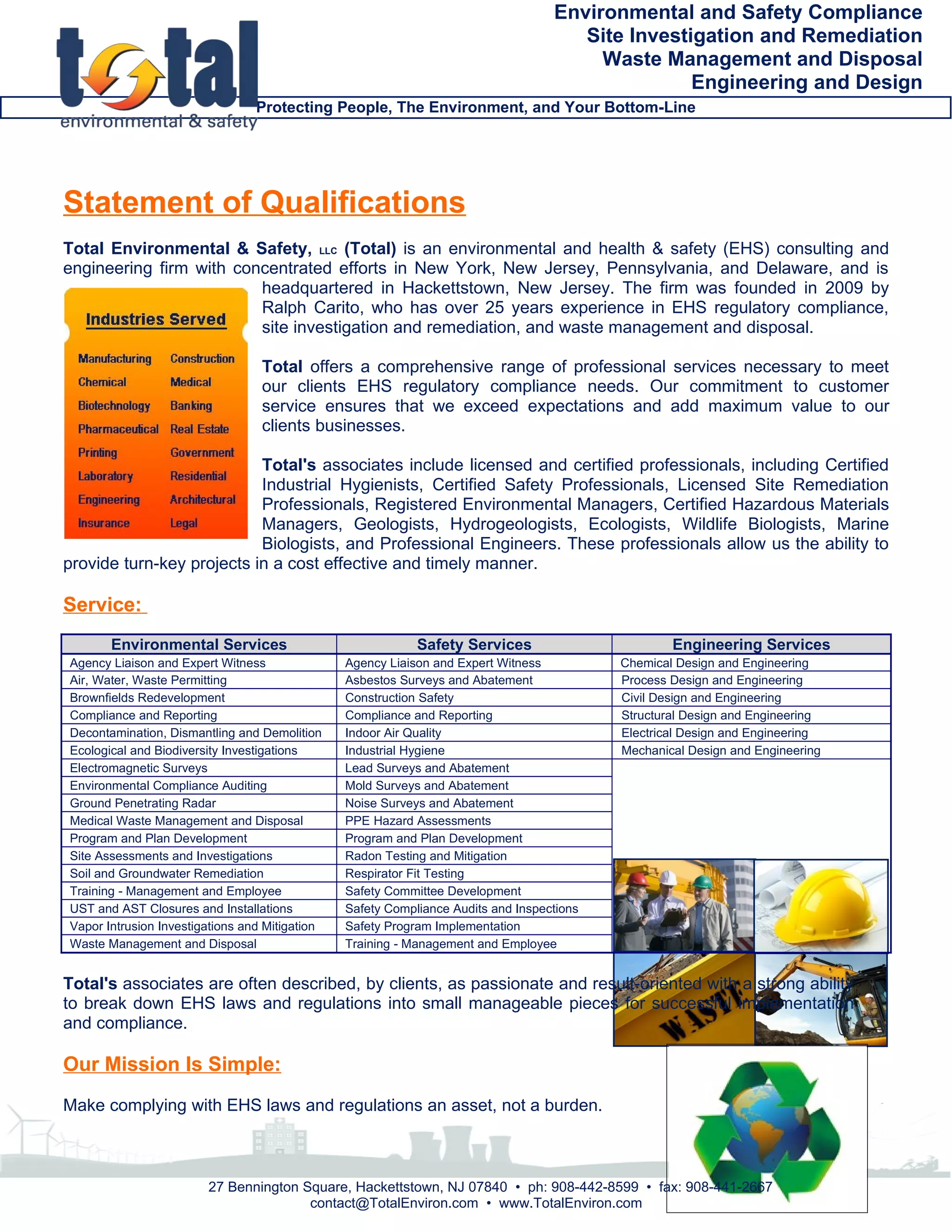 Statement Of Qualifications | DOC