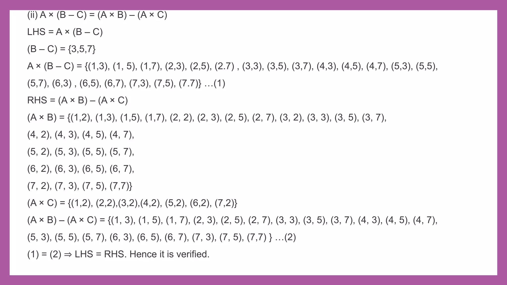 X std maths - Relations and functions (ex 1.1) | PPT