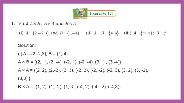 X std maths - Relations and functions (ex 1.1) | PPT