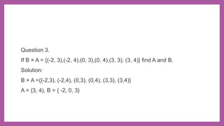 X std maths - Relations and functions (ex 1.1) | PPT