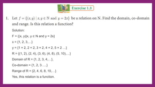 X std maths - Relations and functions (ex 1.3) | PPT | Free Download