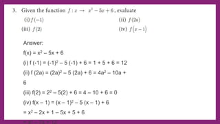 X std maths - Relations and functions (ex 1.3) | PPT