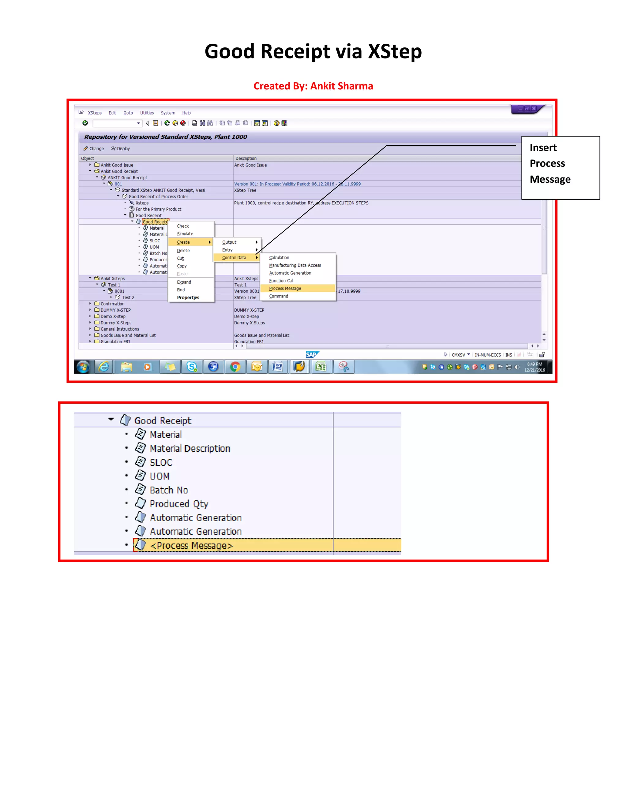 Good Receipt via XStep - Process Management | PDF