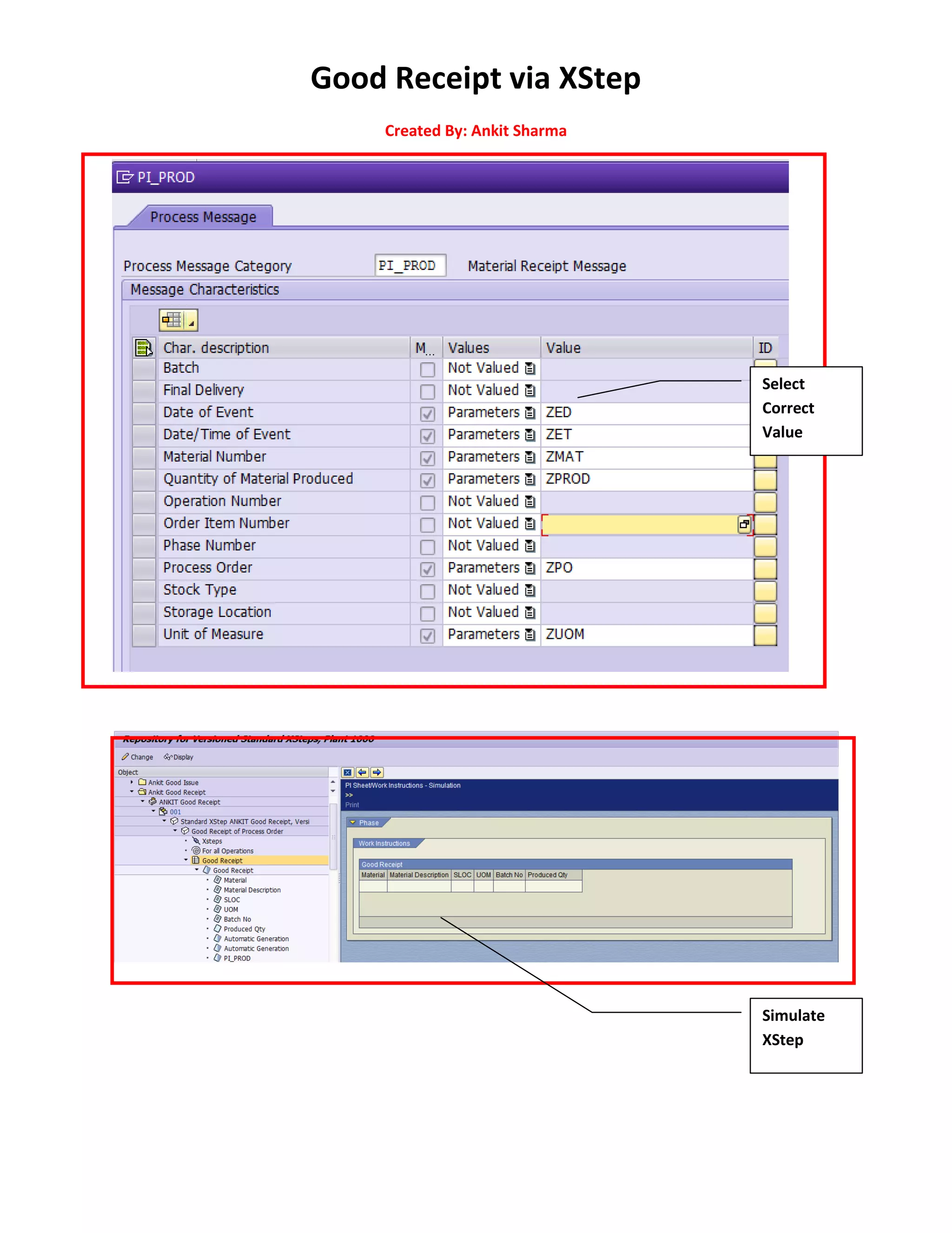 Good Receipt via XStep - Process Management | PDF