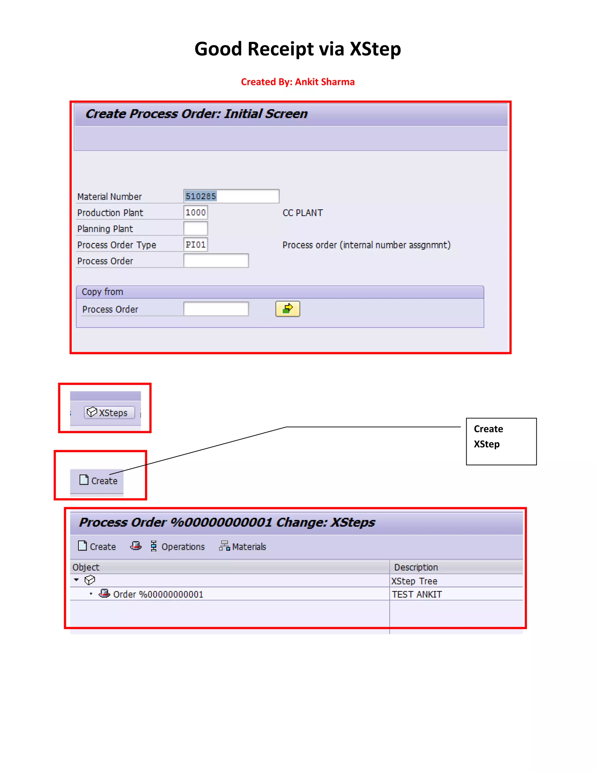 Good Receipt via XStep - Process Management | PDF