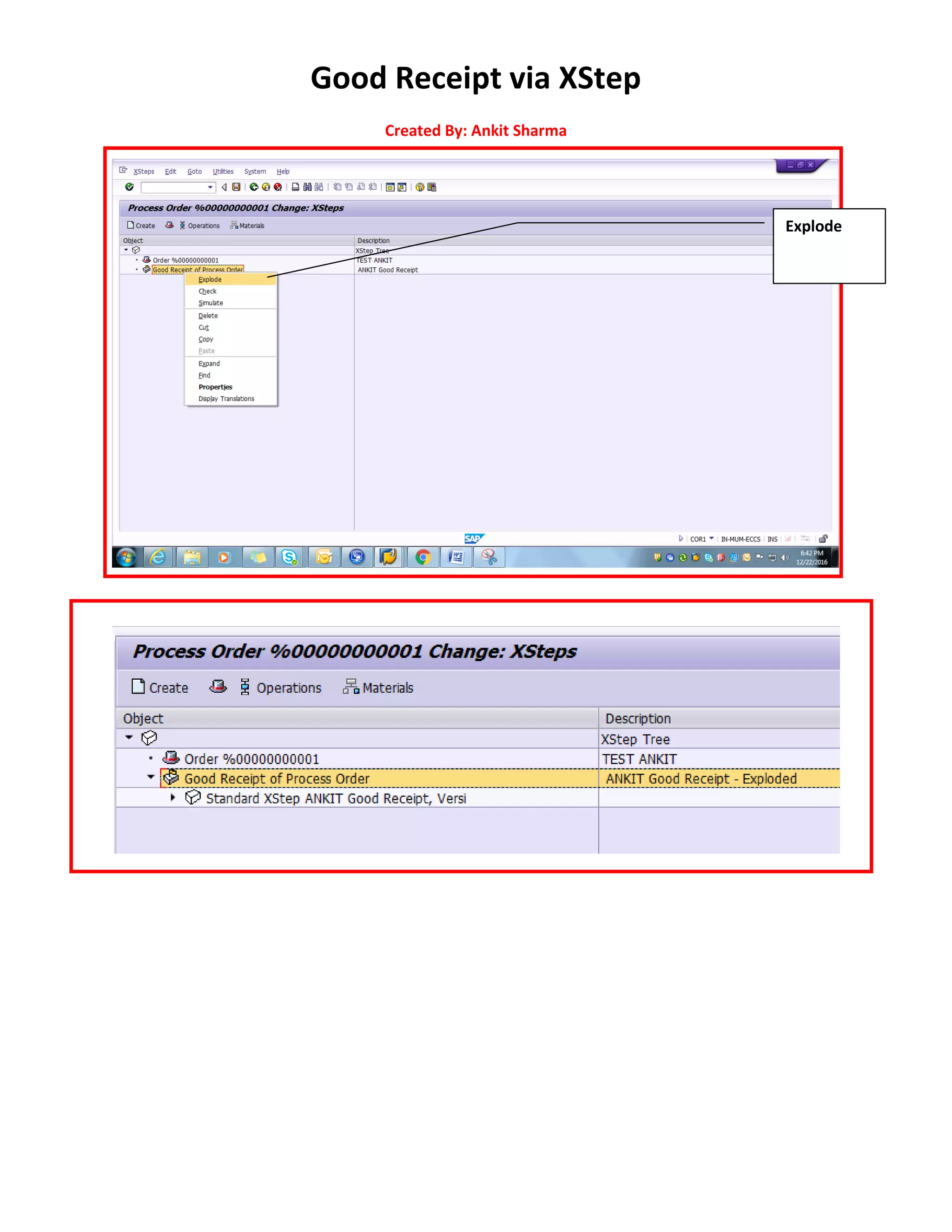 Good Receipt via XStep - Process Management | PDF