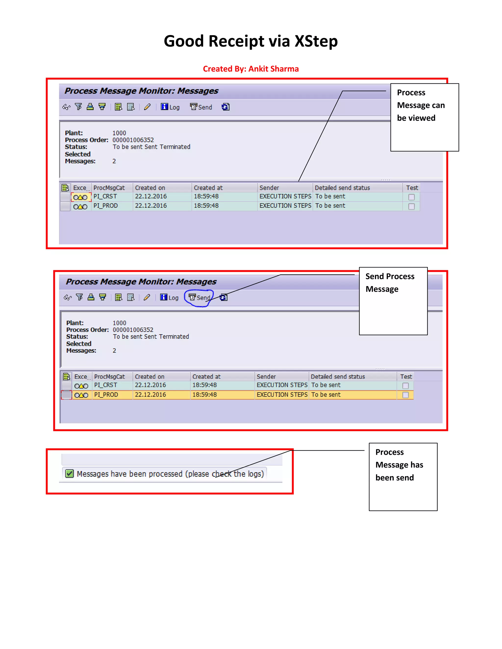 Good Receipt via XStep - Process Management | PDF